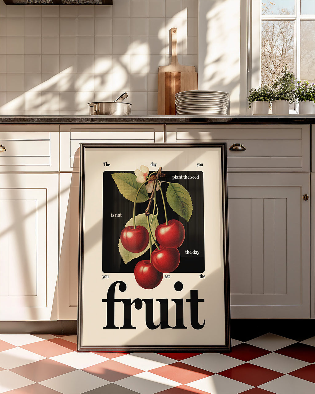 Cherry Fruit Art Print - Poster | Happy Goods