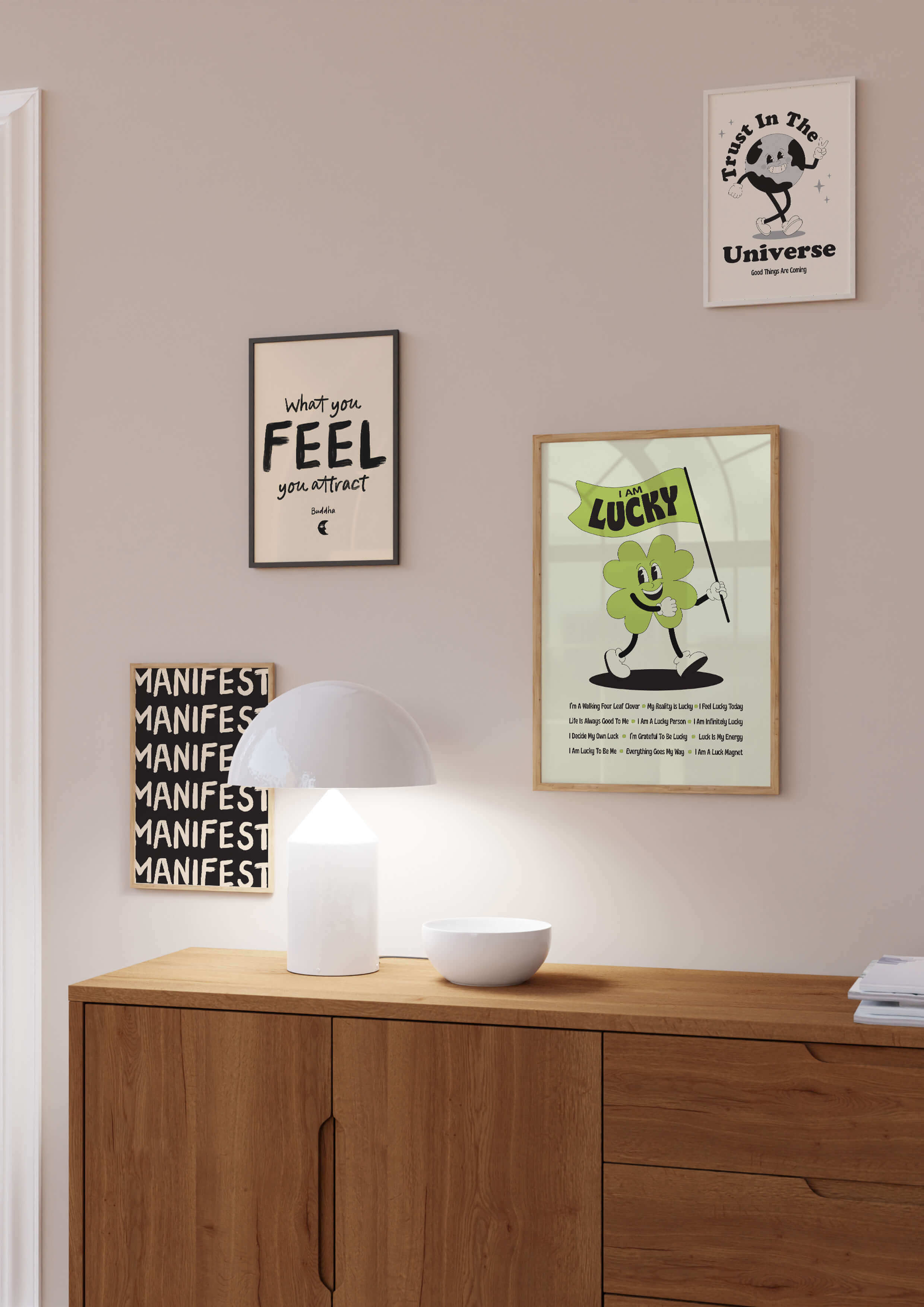 I Am Lucky Affirmation Print | Happy Goods