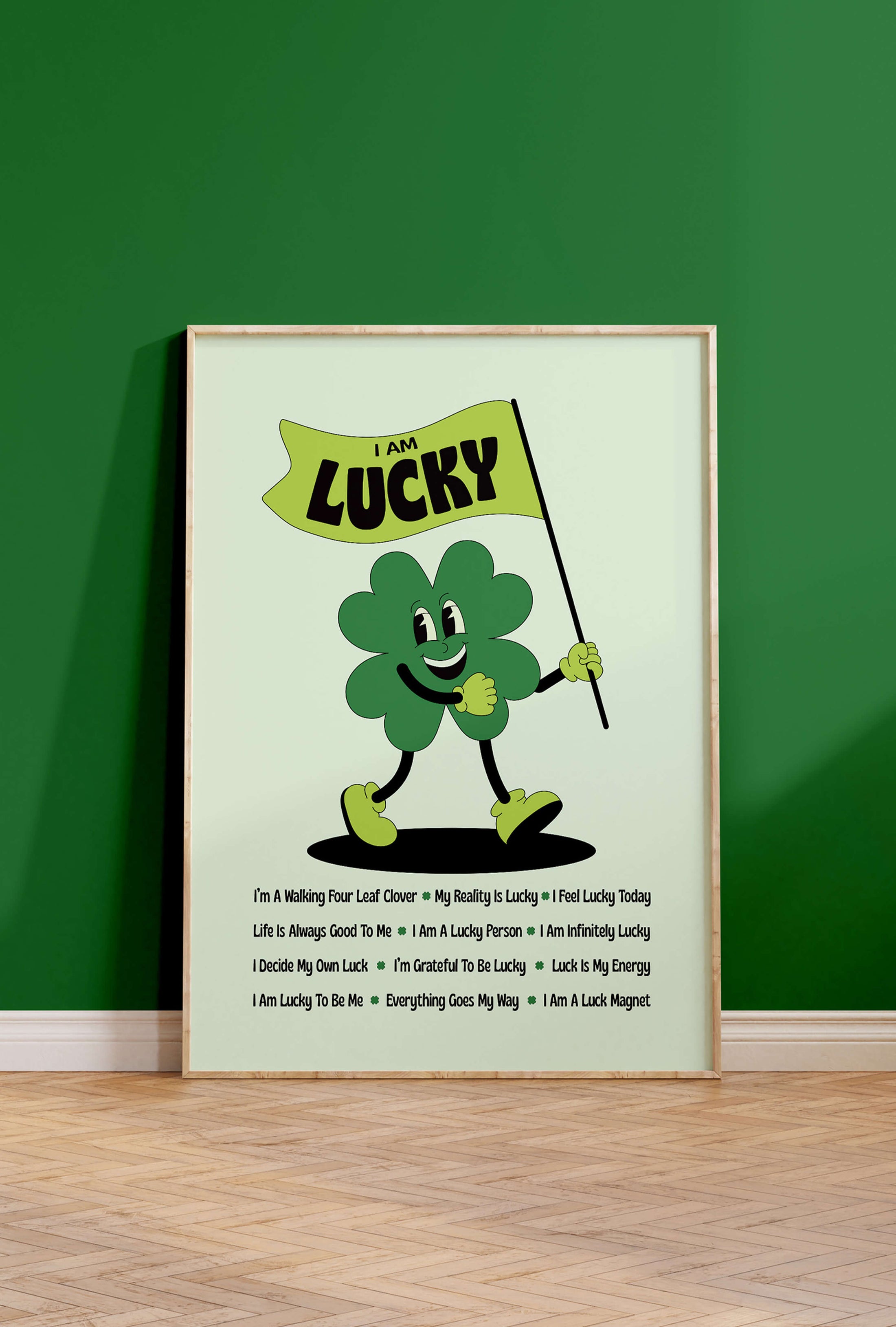 I Am Lucky Affirmation Print | Happy Goods