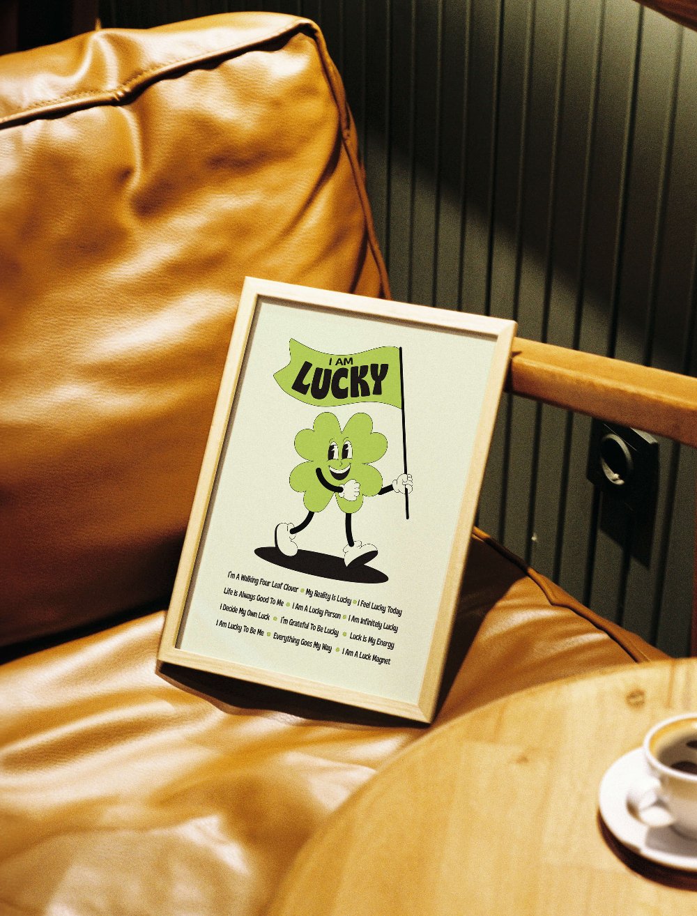 I Am Lucky Affirmation Print | Happy Goods