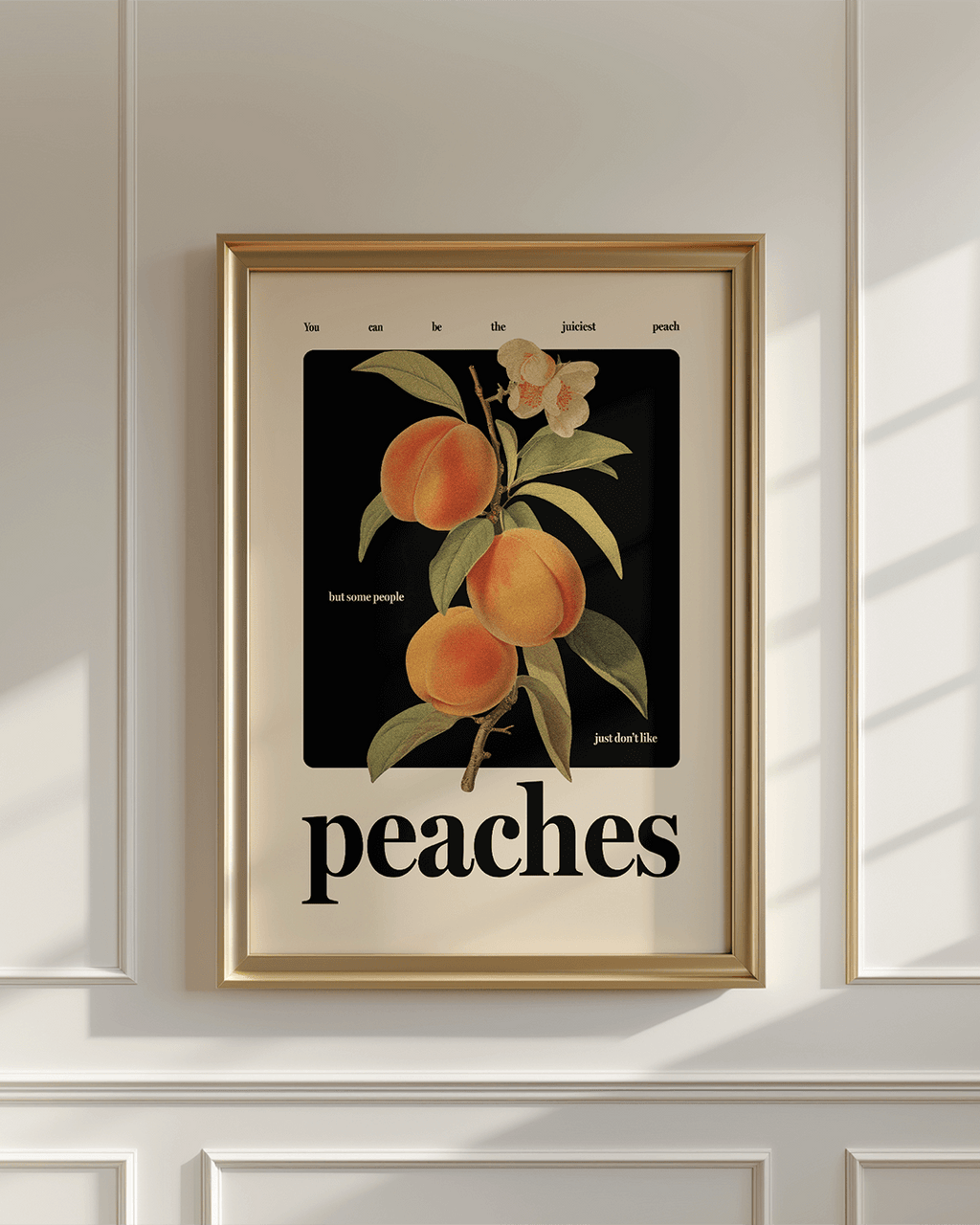 Positive Peaches Art Print - Poster | Happy Goods